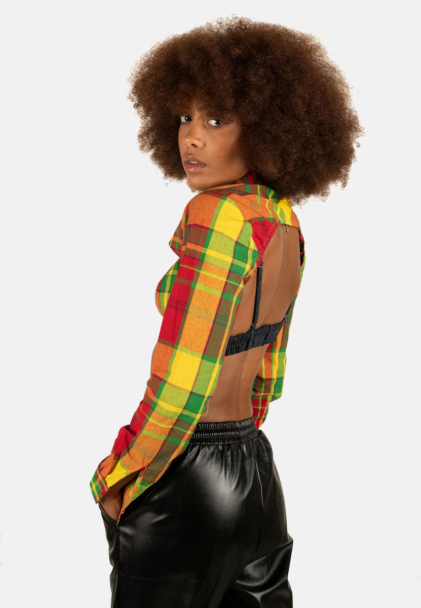 Bra Top Madras Print – brownskinch